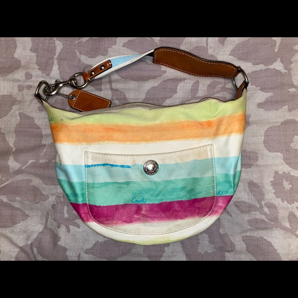 Coach Watercolor Rainbow Bag - Gem